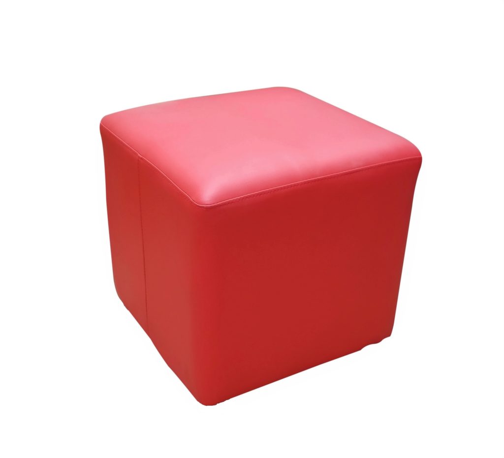 Square Pouf Red - Irocodesign for rent