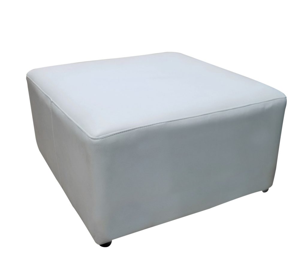 Large Square Pouf White - Irocodesign for rent