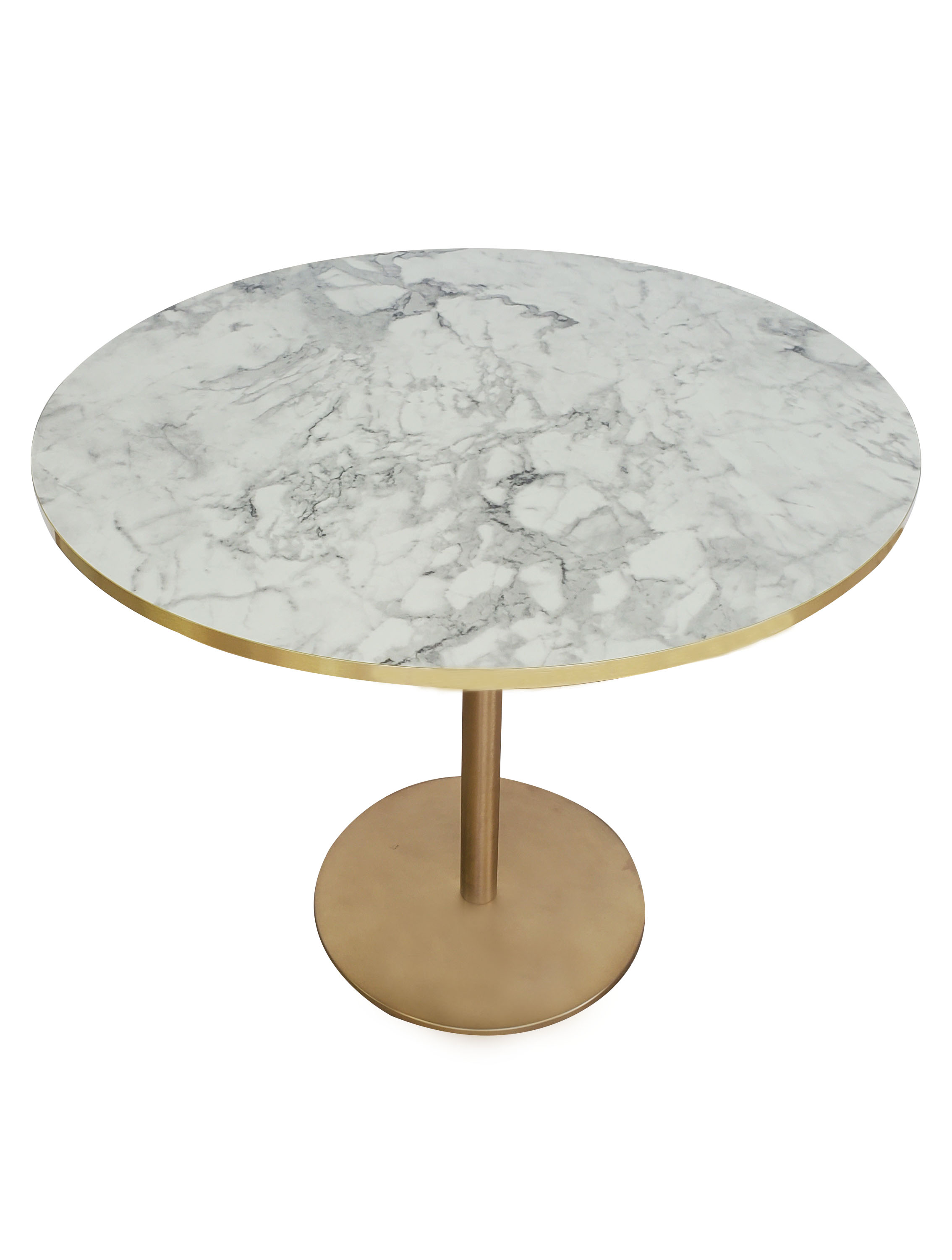Inox Marble Dining Round - Irocodesign for rent